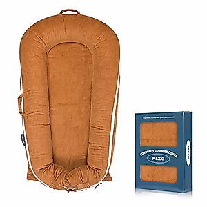 MEXXI Corduroy Baby Nest Cover for Dockatot Deluxe+ Docks Hypoallergenic Cotton Newborn Lounger Cover | (Cover Only) (Brown)