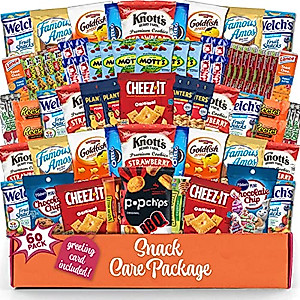 Easter Snack box care package Variety Pack snack pack(60 Count) candy Gift Basket for Kids Adults Teens Family College Student - Crave Food Birthday Arrangement Candy Chips Cookies