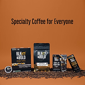 BLK & Bold Ground Coffee, Smoove Operator Premium Dark Roast, 100% Arabica Beans, 12 oz Bag