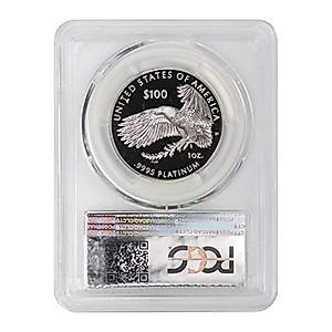 2019 W 1oz American Platinum Eagle PR-70 Deep Cameo First Strike Foil Label by Mint State Gold $100 PCGS PR70DCAM