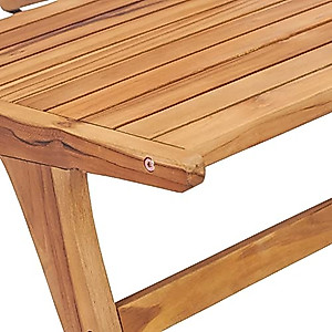 vidaXL Solid Teak Wood Patio Chair Sturdy Durable Weather Resistant Furniture Dining Chair Garden Outdoor Seat Backyard Courtyard Porch Poolside Home