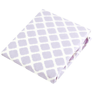 Kushies Changing Pad Cover for 1" pad, 100% Breathable Cotton, Made in Canada, Lilac Lattice