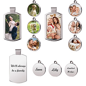 BEXOA EDC Custom Keychain with Picture - Personalized Photo Engrave Text Keychains for Women Men Boyfriend Mother's Day Gifts