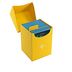 Gamegenic Deck Holder 100+ Casual Deck Box | Double-Sleeved Card Storage with Flex Card Divider | Premium Card Game Protector | Cobra Neck Technology | Holds up to 100 Cards | Yellow Color | Made