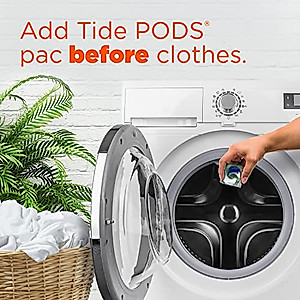 Tide Power PODs Hygienic Clean Heavy Duty Liquid Laundry Detergent Pacs HE Compatible 45 Count Hypoallergenic Free and Clear of Dyes and Perfumes For Visible and Invisible Dirt