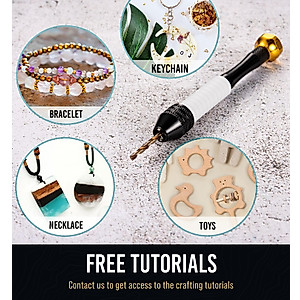 Pin Vise Small Hand Drill for Jewelry Making - Craft911 Manual Craft Drill Sharp HSS Micro Mini Twist Drill Bits Set for Resin, Rotary Tools for Wood, Jewelry, Plastic, Miniature - Golden