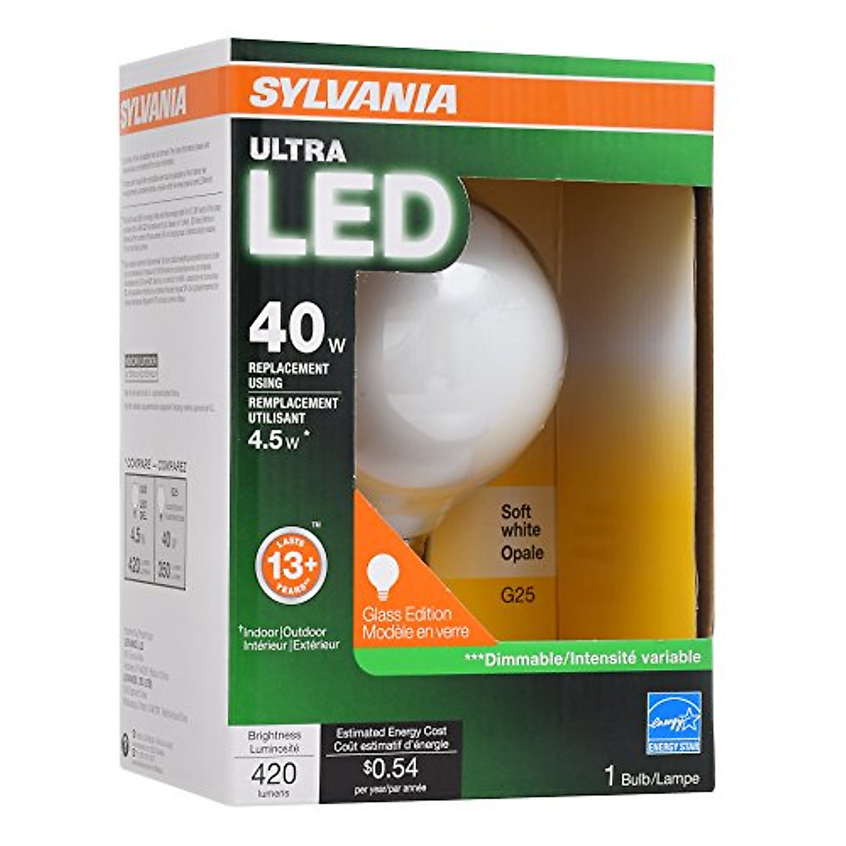 LEDVANCE 75317 Sylvania Ultra LED Bulb, Soft White
