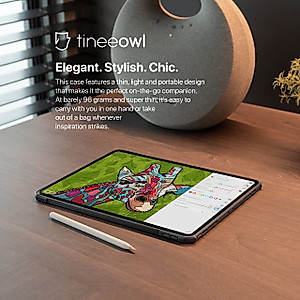 TineeOwl iPad Pro 11 inch Case 2022, 2021, 2020 & 2018 (4th, 3rd, 2nd & 1st Generation) Ultra Thin Matte Clear, Supports Apple Pencil Wireless Charging, Absorbs Shock (Black/Matte Back)