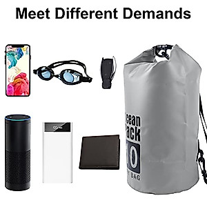 JIMACRO Dry Bag Waterproof Backpack, 30L Roll Top Float Lightweight Dry Bags Shoulder Strap Backpack, 500D Tarpaulin Wet Bag for Travelling Fishing Cycling Kayaking Swimming Boating