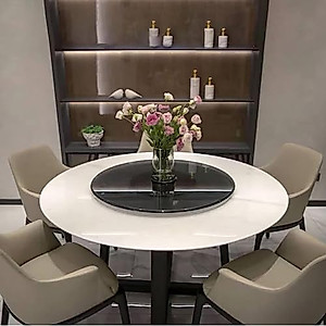 Dining Table Turntable Lazy Susan Rotating Tray, Tempered Glass Turntable Round Dining Table Serving Plate, for Kitchen Party Family Dinners Large Serving Plate ( Color : Gris , Size : 100cm (39inch)