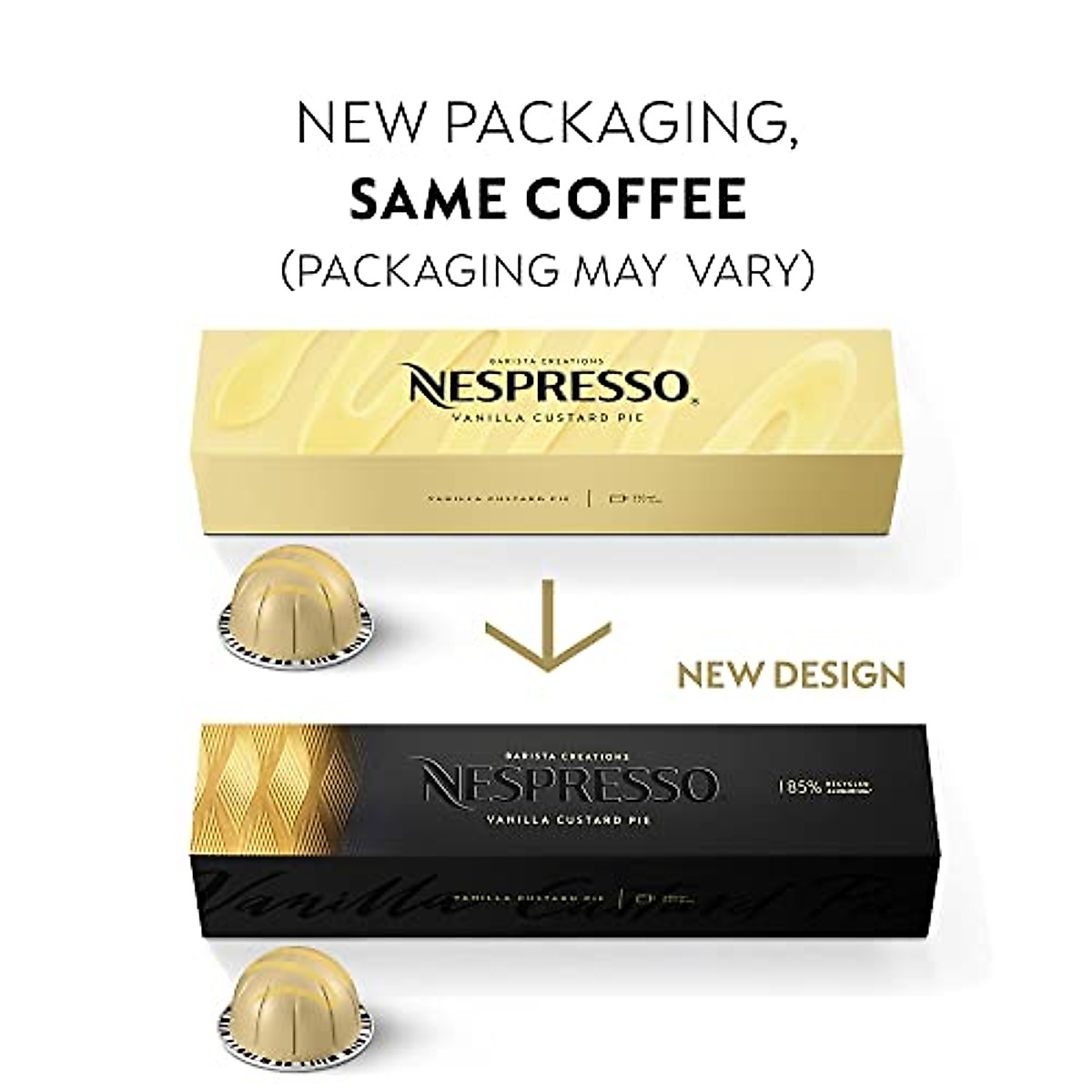 Nespresso Capsules VertuoLine, Vanilla Custard Pie, Mild Roast Coffee, 10 Count (Pack of 3), Brews 7.77 Ounce (VERTUOLINE ONLY)
