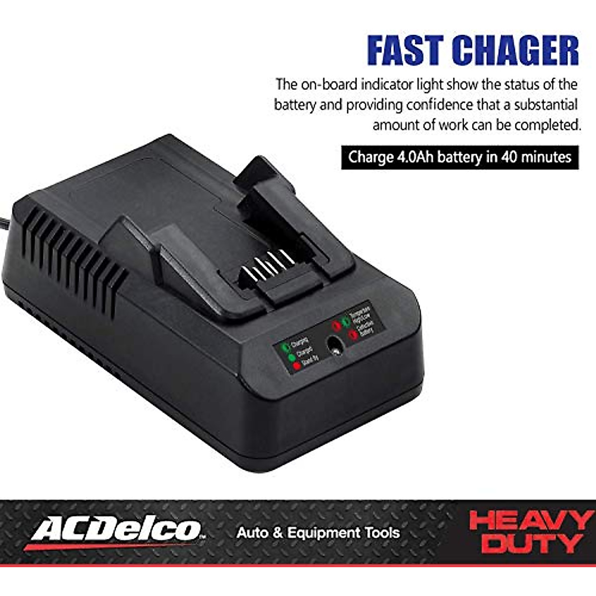 ACDelco ARI20174-PM P20 Series 20V Cordless Li-ion 1/2” 369 ft-lbs. Heavy Duty Brushless Impact Wrench Tool Kit