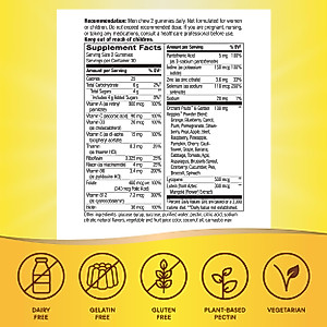 Nature's Way Alive! Men’s 50+ Daily Gummy Multivitamins, Supports Healthy Brain, Eyes, Heart*, B-Vitamins, Gluten-Free, Vegetarian, Fruit Flavored, 60 Gummies (Packaging May Vary)