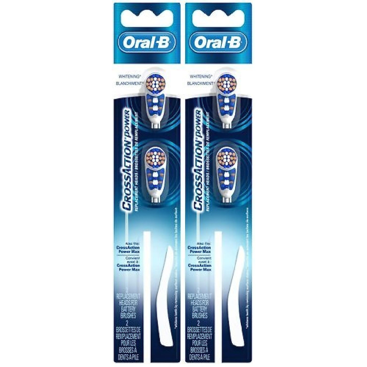 Oral B CrossAction Power Whitening Replacement Head-2 ct, 2 pk