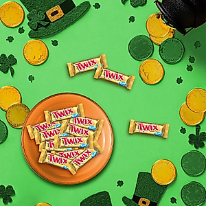 TWIX Fun Size Milk Chocolate Caramel St Patricks Day Candy Bars, 18.28 Oz Jumbo Bulk Candy Bag