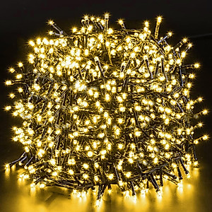 Christmas LED String Lights 82FT 1000 LEDs Christmas Tree Decoration Lights - Outdoor Waterproof Christmas Twinkle Fairy Lights for Garden Patio Xmas Wedding Party Holiday - Warm White
