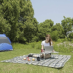 REDCAMP Extra Large Picnic Blanket Waterproof Sandproof, Durable Oxford Foldable Picnic Mat Outdoor Blanket for Lawn Park Beach Travel, Green 79"x77"