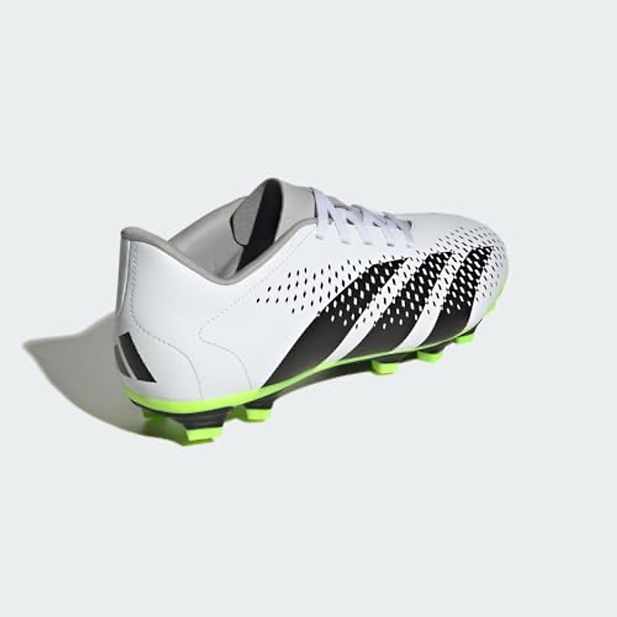 adidas Unisex Predator Accuracy.4 Firm Ground Sneaker, White/Black/Lucid Lemon, 10 US Men