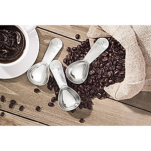 Apace Living Coffee Scoop (Set of 2) - 2 Tablespoon (Tbsp) - The Best Stainless Steel Measuring Spoons for Coffee, Tea, and More