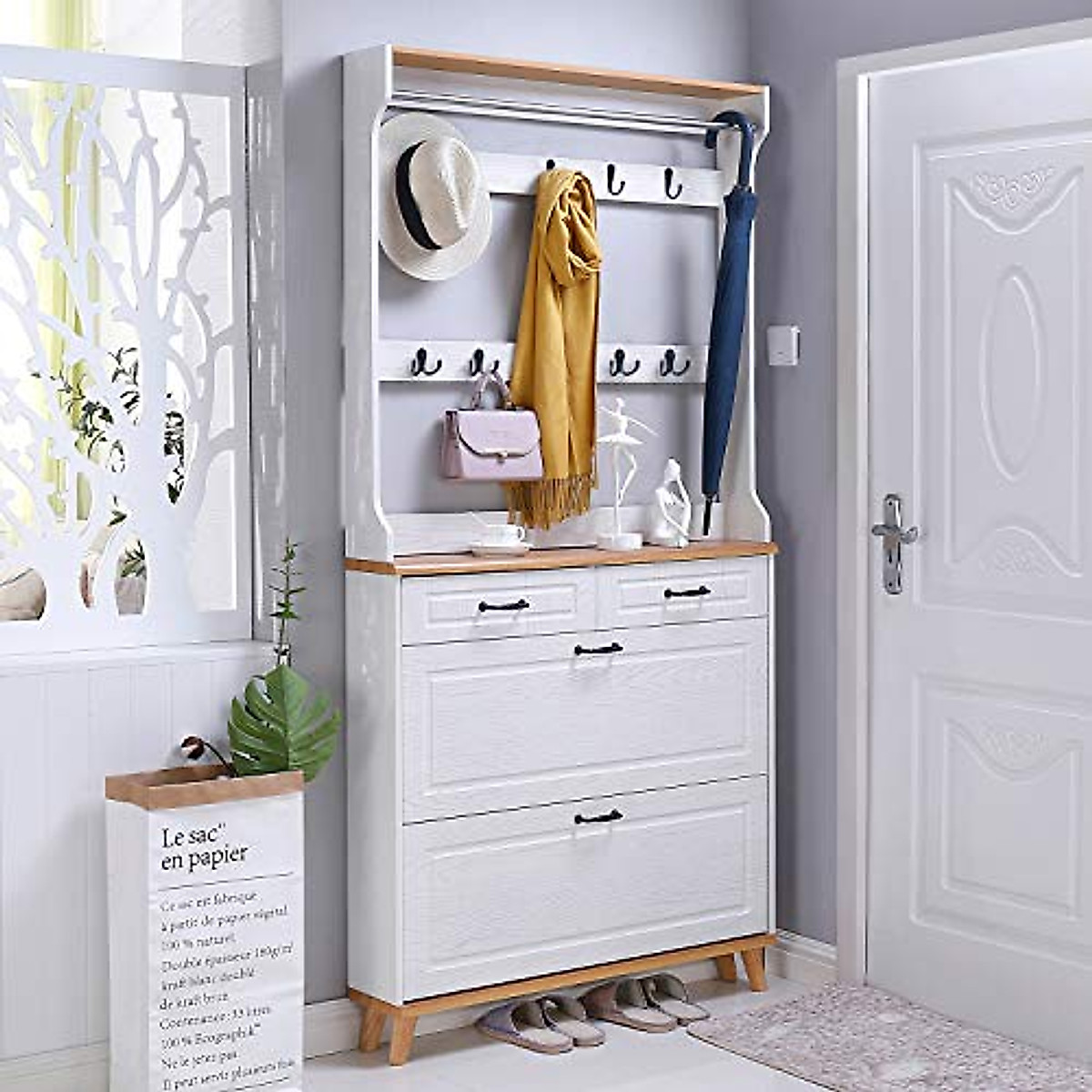 Bligo 16 Pack Black Coat Hooks - 8 Double Hooks and 8 Single Hooks for Hanging Towel Hat Bag, Heavy Duty Wall Mounted Coat Hanger with Screws for Bathroom Kitchen