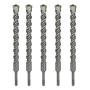 SDS Plus Hammer Drill Bit 5Pcs 9/16 in. x 6 in. Masonry Concrete Rock Drill