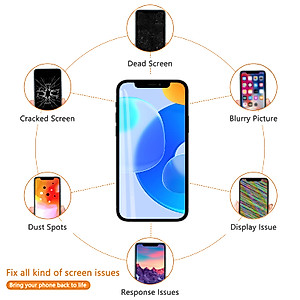 Mobkitfp for iPhone 12/12 Pro Screen Replacement 6.1 inch 3D Touch LCD Screen Display Digitizer Assembly with Repair Tools Kits + Waterproof Frame Adhesive Sticker + Screen Tempered Protector