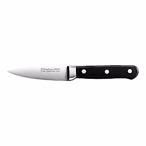 KitchenAid KKFTR3PROB Classic Forged Series Triple Rivet Paring Knife, Onyx Black, 3.5"