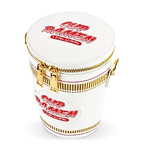 USTYLE Cup Noodle Shaped Crossbody Bag, Cute Party Bag Girl Women Novelty Fashion Daily Use Shoulder Bag (white)