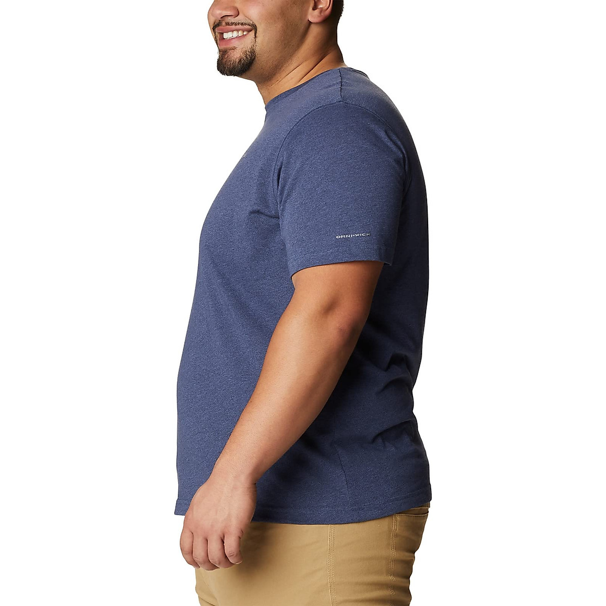 Columbia Mens Thistletown Hills Short Sleeve T-Shirt, Dark Mountain Heather, Medium