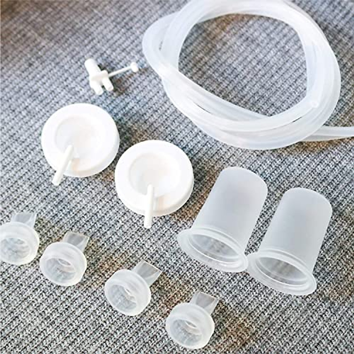 Ameda HygieniKit Spare Parts Kit for Breast Pump, 4 Valves, 2 Silicone Tubing, 2 Silicone Diaphragms, 2 Adapter Caps, 1 Tubing Adapter, Compatible with All Ameda HygieniKit Milk Collection Systems, Maintain Pump Performance, BPA Free DEHP Free