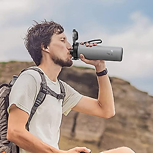 Arslo Insulated Sport Bottle With Straw Lid, Stainless Steel Water Bottles Double Walled, Vacuum Thermo Mug,Metal Water Bottle Insulated Keeps Water Cold