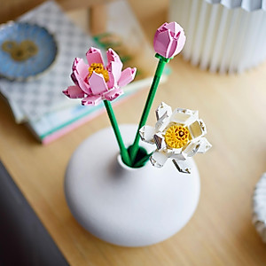 LEGO Lotus Flower - Building Toy for Kids, Girls & Boys, Ages 8+ - Artificial Lotus for Home Decor & Display - Gift for Mother's Day - 40647