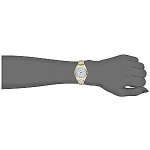 Women's White Dial Two Tone Base Metal