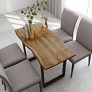 WHOPBXGAD Dining Table,Kitchen Tables, Wooden Dining Tables for Living Room, Dining Room, Bistro Tables,46.5"x22.8"x29.9" Solid Acacia Wood