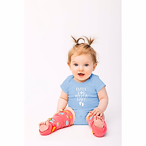Every Dog Needs a Baby - My Siblings Have Tails - Funny Romper, One-Piece Baby Bodysuit (6 Months, Light Blue)
