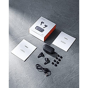 True Wireless Earbuds Noise Cancelling with 4 Microphones, WENKEY Bluetooth 5.3 Headphones for iPhone, Android, IPX6 Waterproof, 50H Playtime, TWS Bluetooth Earphones with Charging Case