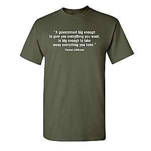 A Government Big Enough Graphic Novelty Sarcastic Funny T Shirt XL Military