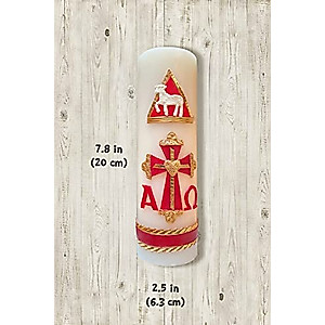 Angelitos de Mexico Alpha Omega Sheep Catholic Paschal Candle Handmade Artisanal Cirio