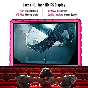 ITDULCET Kids Tablet 10 inch, 4GB +64GB Tablet for Kids, Android 12 2.4/5G WiFi, 2MP+5MP Dual Camera 1200 * 800 HD IPS Touchscreen, Family Link for Parental Control with Kid-Proof Case, 6000mAh