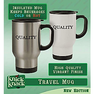 Knick Knack Gifts got glabell? - 14oz Stainless Steel Travel Mug, Silver