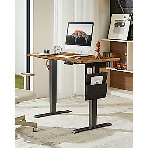 Marsail Standing Desk Adjustable Height,‎55x24 Inch Electric Standing Desk, Stand up Desk with Storage Bag,Headphone Hook for Computer Workstations Desk Memory Preset