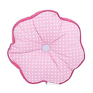 Cozy Line Home Fashions Elephant Pink Green Print Pattern Embroidered 100% Cotton Reversible Bedding Quilt Set (Flower Pillow, Decorative Pillow - 1pc) (Flower Shaped Pillow)