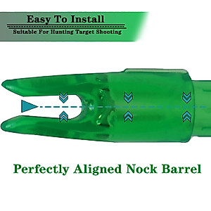 Hosolee 36 Pack Arrow Nocks ID 6.20mm/.244inch Insert Tails for Archery Hunting Target Shooting