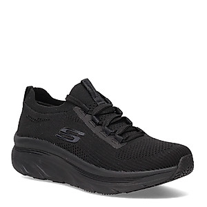 Skechers Women's Slip on Athletic Styling D'Lux Walker SR Health Care Professional Shoe, Black, 10