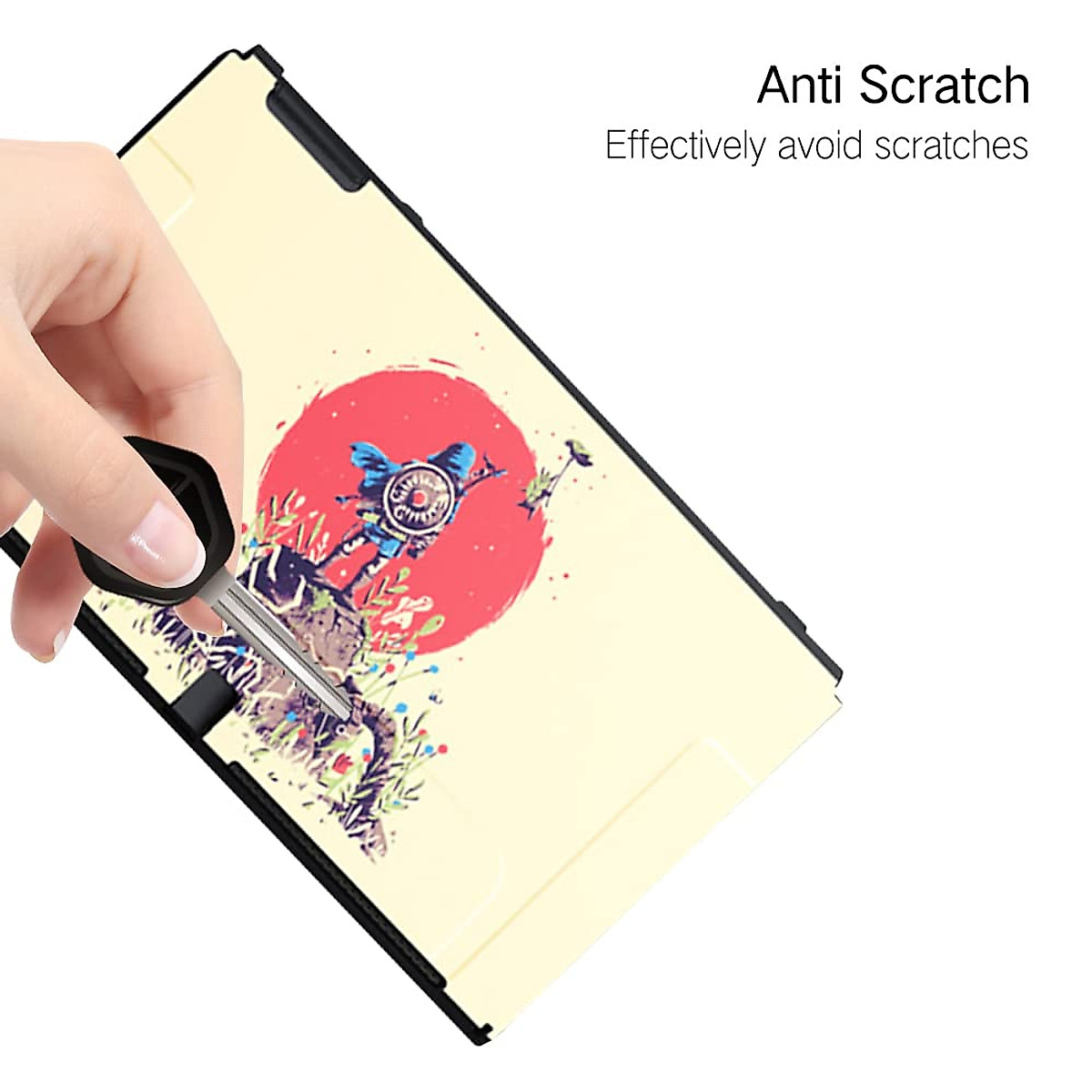 PERFECTSIGHT Cute Protective Case Compatible with Nintendo Switch OLED | Kawaii Zelda | Anti-Scratch Shockproof Slim Cover Case for NS Console and Joy-Con Controllers, Hard Shell Dockable Case