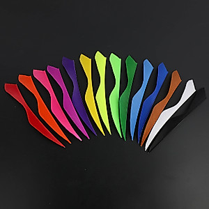 limaity 50Pcs 5Inch Feather Fletching Vanes Right Wing Natural Arrow Feathers Big Turkey Feathers for DIY Archery Hunting Targeting Arrows (White)