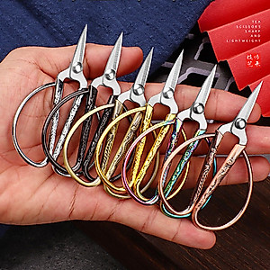 Aesosor 3.3-inch Small Sewing Embroidery Scissors, Stainless Steel Little Scissors Sharp Tip Detail Shears for Sewing Crafting, Art Work, Cross Stitch Cutting, Handcraft, Needlework DIY Tools Black