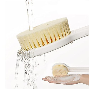 INGVY Dry Brushing Body Brush 1pc Long Handle Bath Brush Soft Body Scrubber Shower Exfoliator Scrub Skin Massager Nylon Cleaning Brush Bathroom Accessories (Color : Green)