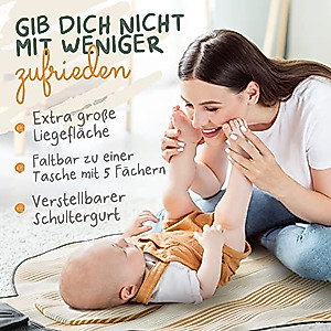 munimu® Portable Baby Diaper Changing Pad – Stylish Travel Changing Mat Bag with 5 Pockets & Adjustable Strap Converts into an XXL Waterproof Changing Pad – Portable Changing Pads, Anthracite