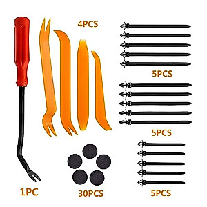 Car Retainer Clips Automotive Plastic Rivets Xmas Tree Retainer Clips 850PCS Auto Body Clips Bumper Push Pin Clips with 15 Cable Ties Fastener Remover for GM Ford Toyota Honda Chrysler Acura